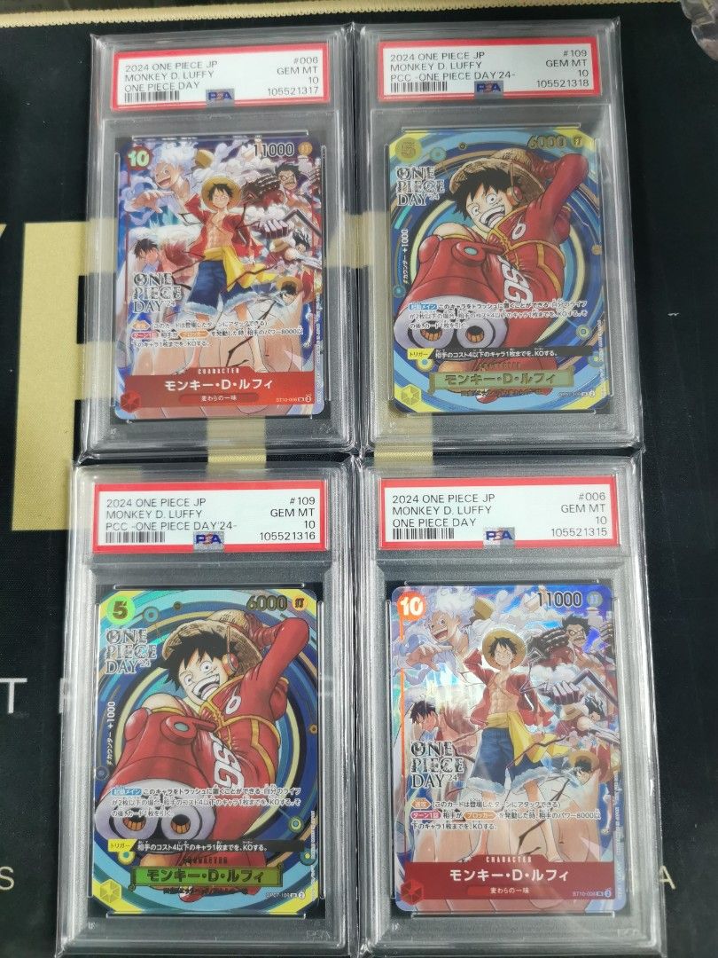 Optcg one piece day luffy promo sequential psa 10, Hobbies & Toys, Toys ...