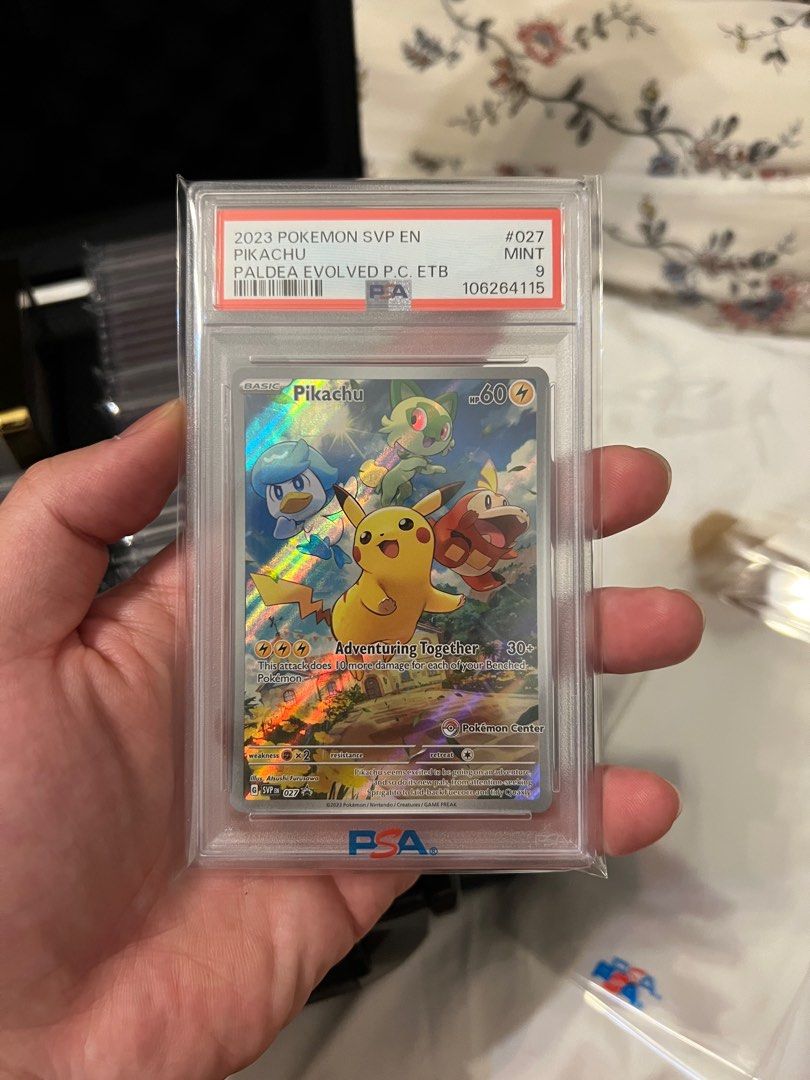 Pikachu #027 PSA 9 / PC ETB Paldea Evolved / SV / Pokemon TCG, Hobbies ...