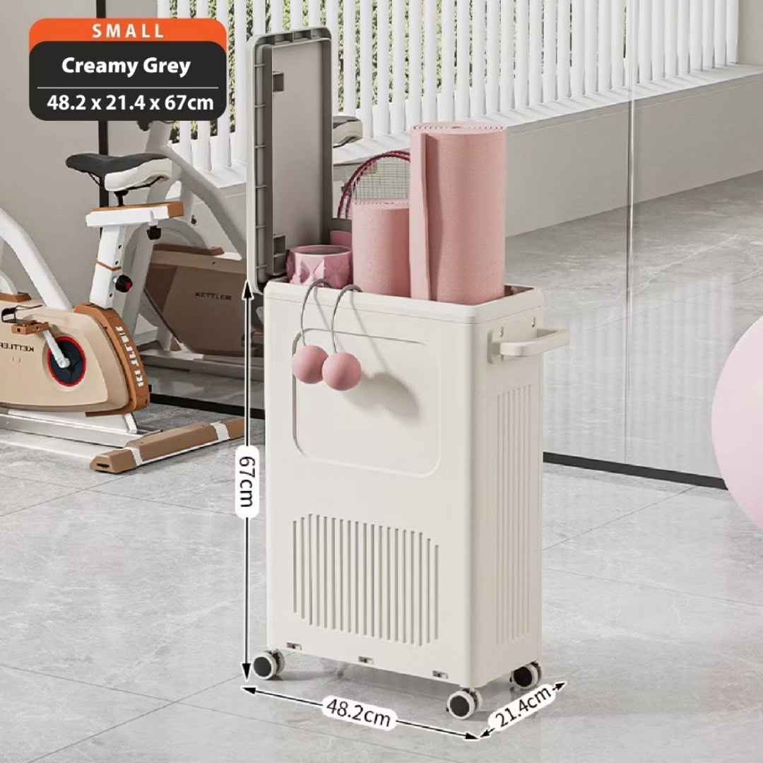 Portable Storage Cart | Gym Equipment Trolley | Rolling Storage Cabinet ...