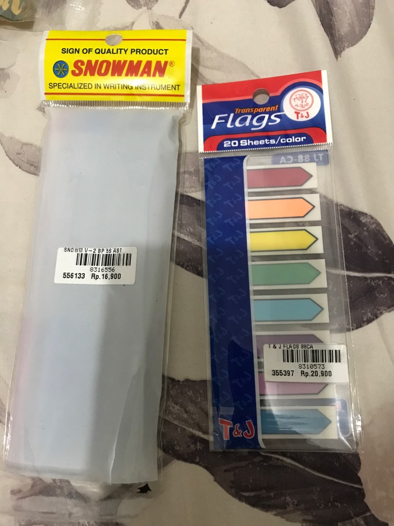 Post it sticker Tom & Jerry | transparent flags | stiker penanda warna warni | pulpen hitam ...