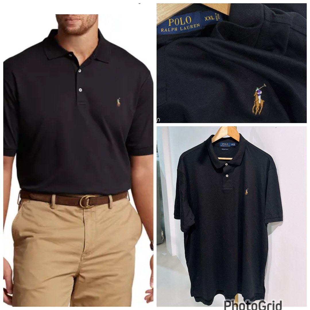 Ralph Lauren Black Polo Shirt, Men's Fashion, Tops & Sets, Tshirts & Polo Shirts on Carousell