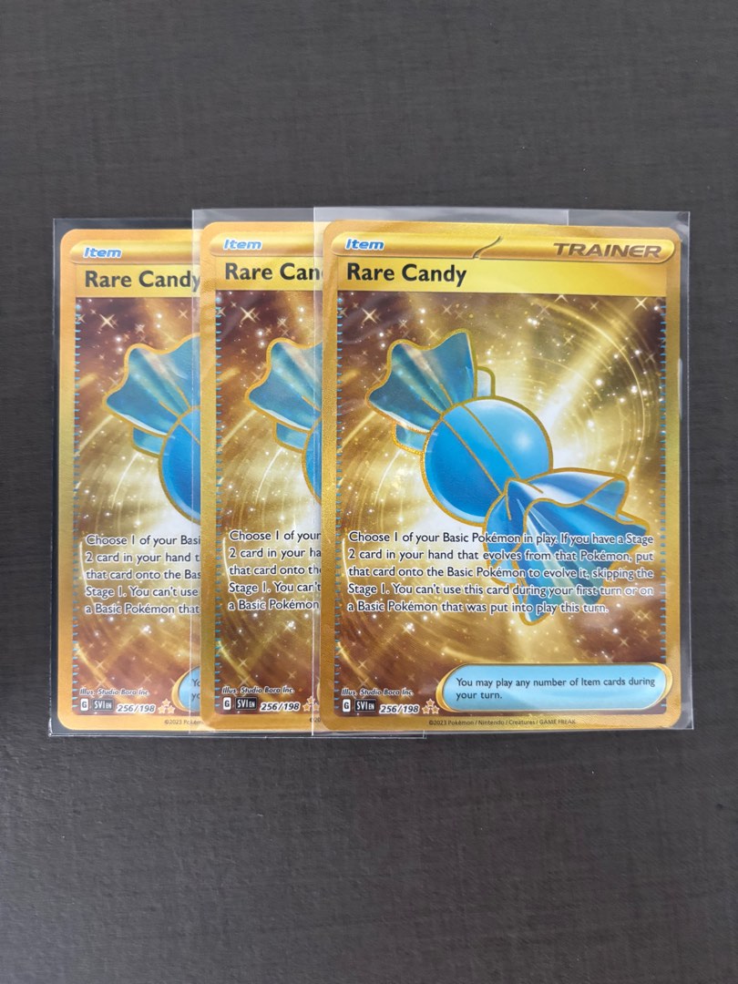 Rare Candy - 256/198 - Gold Secret Rare Pokemon Scarlet & Violet Base ...