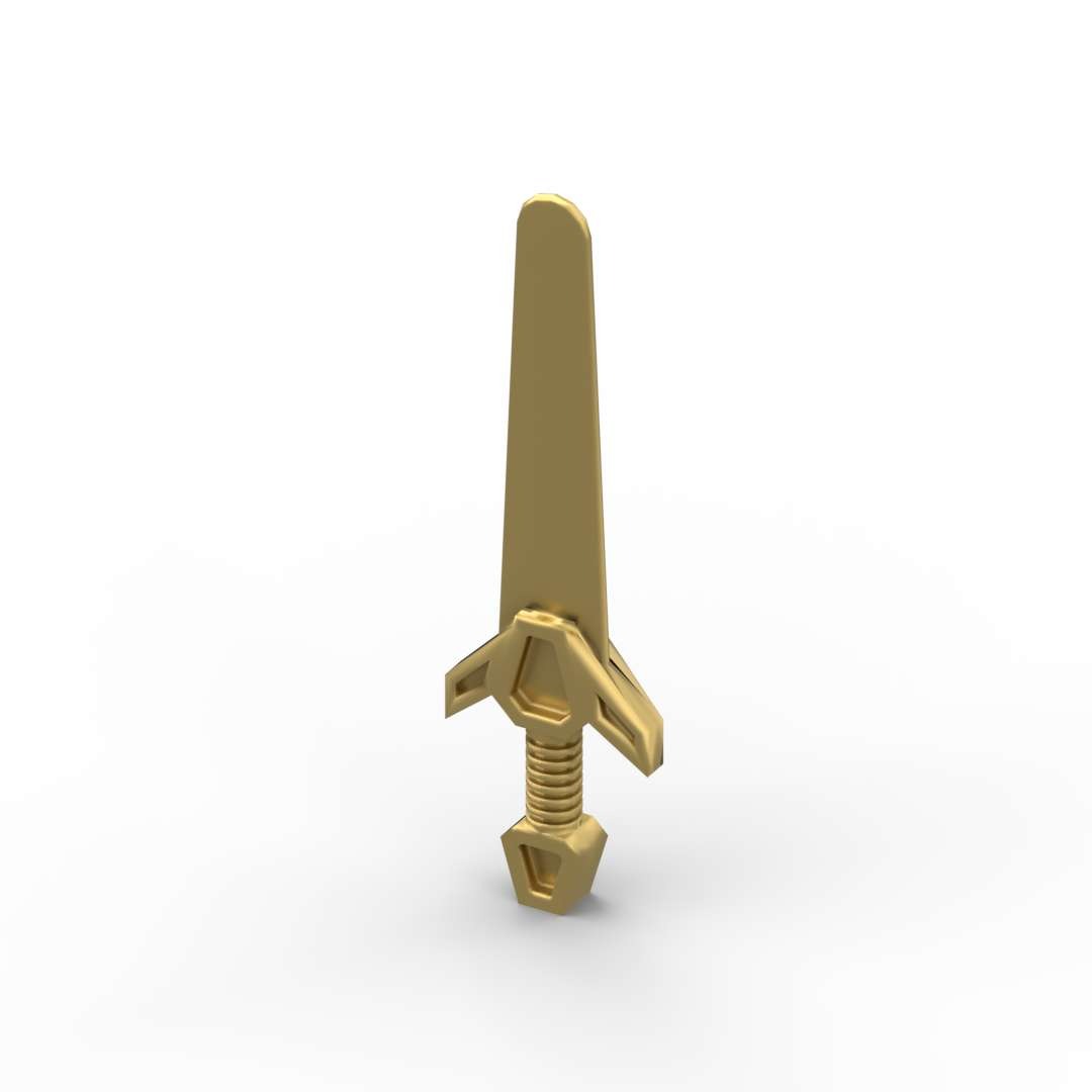 Rare Lego Sword - Metallic Gold Minifigure Minifig Toy Weapon Great ...