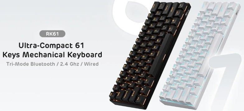 RK ROYAL KLUDGE RK61 RGB 60% Mechanical Gaming Keyboard 61 Keys Ultra ...