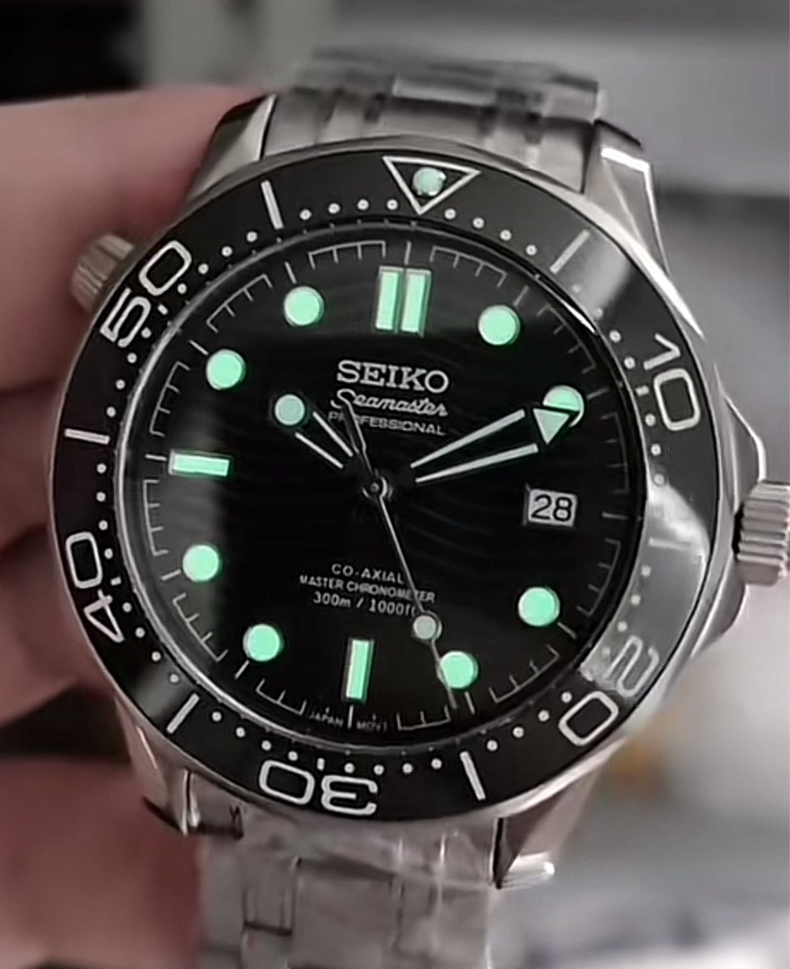 Seiko Mod seamaster style, Men's Fashion, Watches & Accessories ...