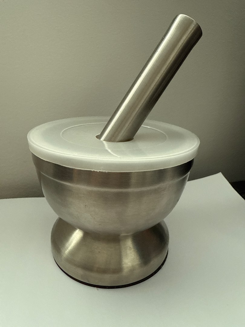 Stainless Steel Mortar and Pestle, Furniture & Home Living, Kitchenware ...