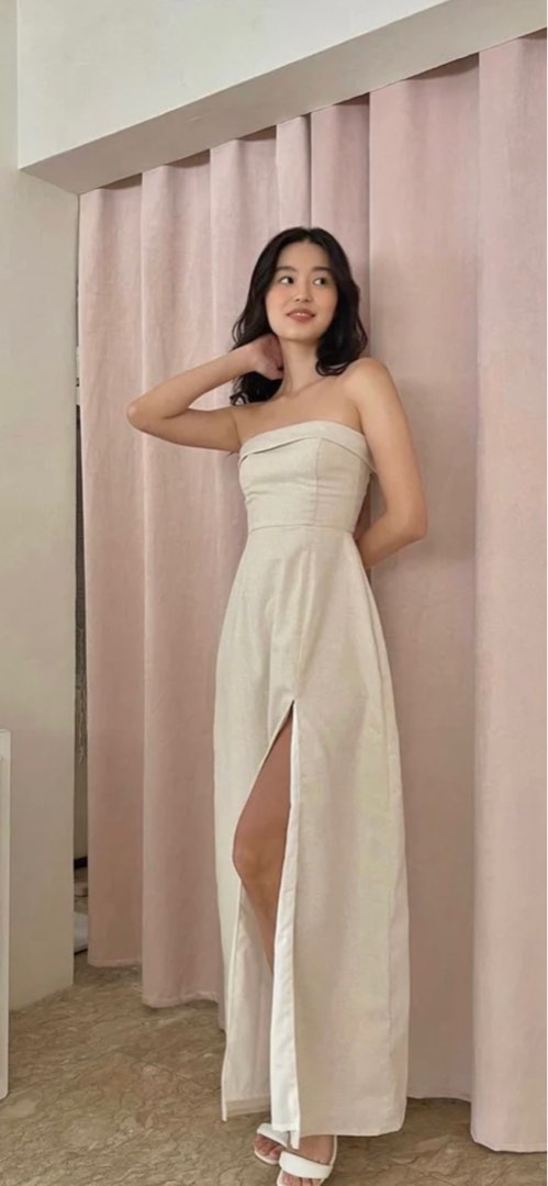 Suzy Clothing Constance Dress in Oat, Women's Fashion, Dresses & Sets ...