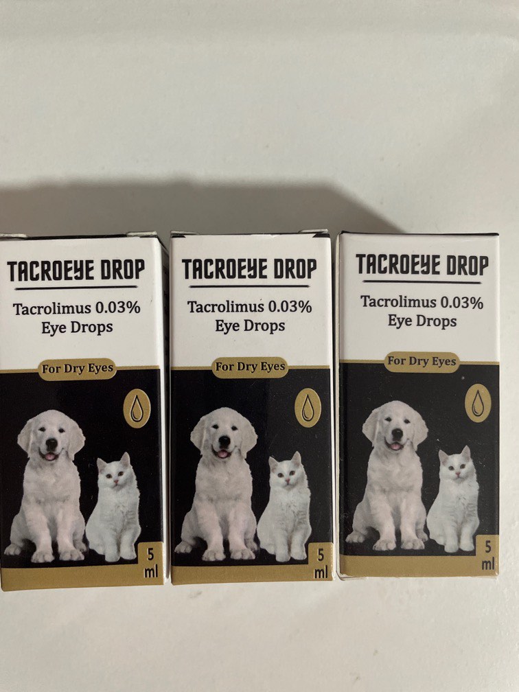 Tacrolimus 0.03% eye drops, Pet Supplies, Health & Grooming Supplies on ...