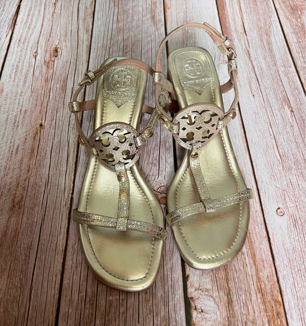 Tory Burch Miller block sandal, Women's Fashion, Footwear, Flats ...