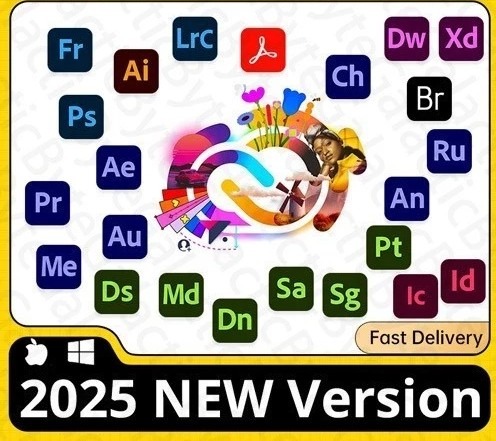 ⭐ Adobe 2025 Lifetime Full Suite Creative Cloud Apps - Acrobat Pro ...
