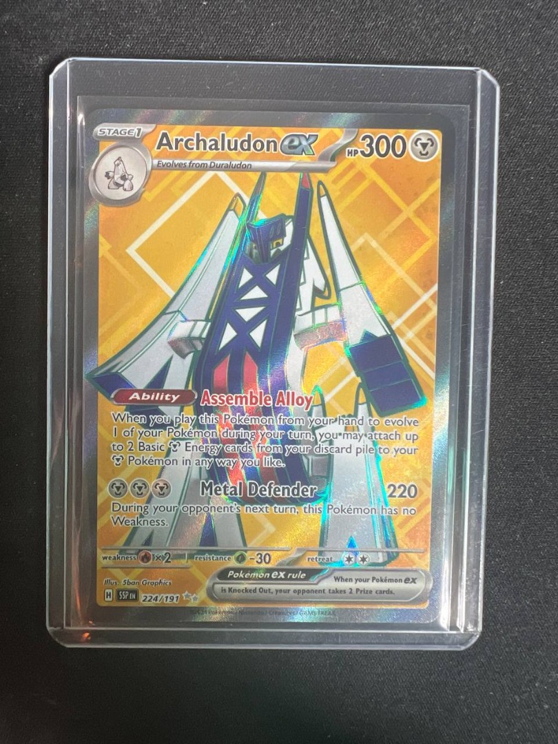 Archaludon ex #224 Pokemon Surging Sparks, Hobbies & Toys, Toys & Games ...