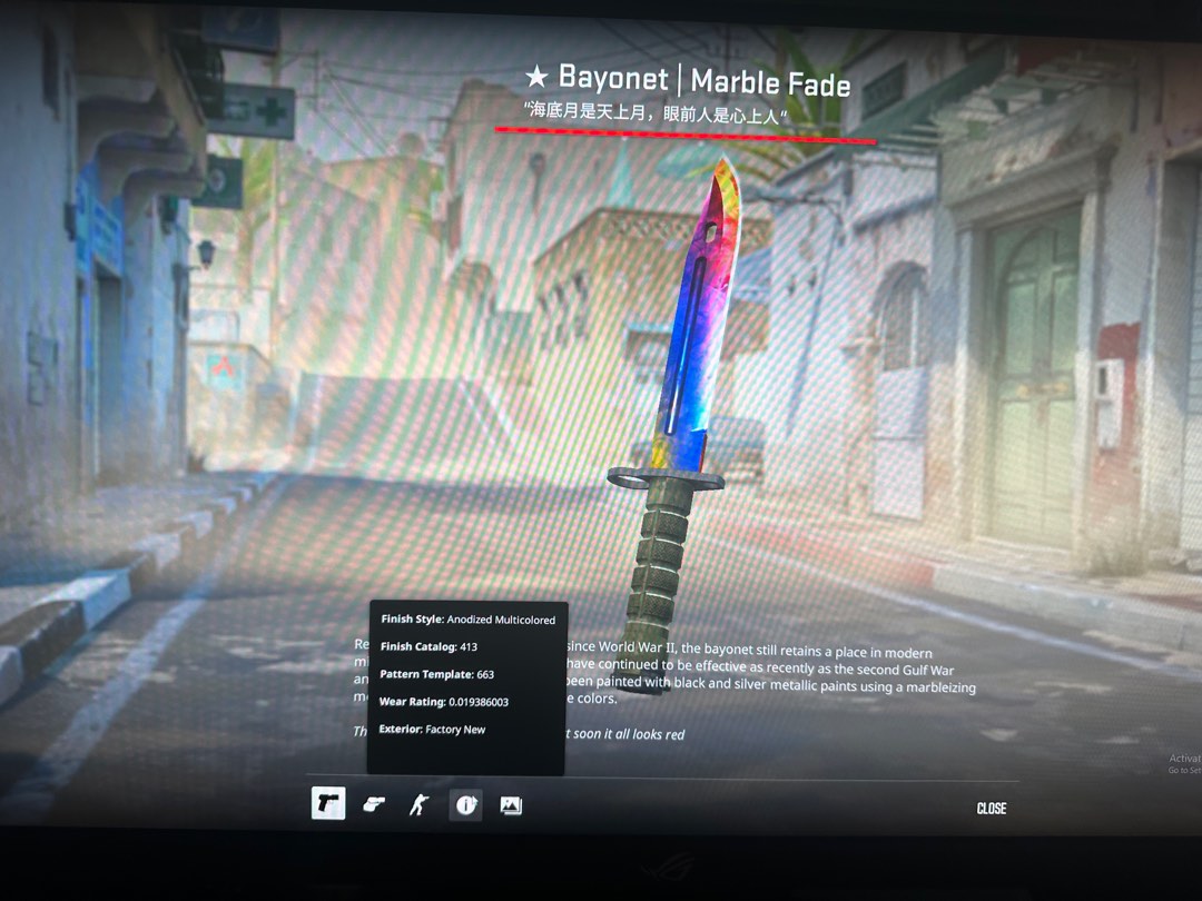 Bayonet Marble Fade FN, Video Gaming, Video Games, Others on Carousell