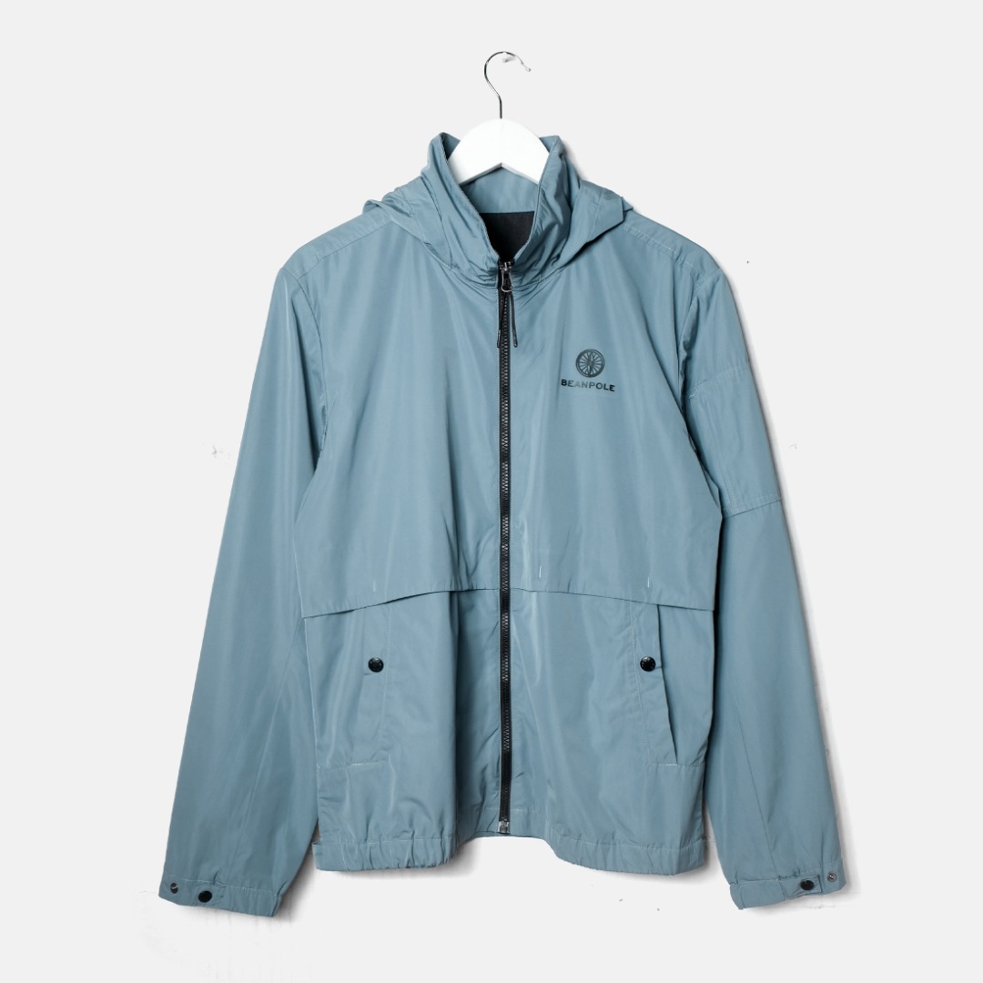 Beanpole Outdoor Jacket Slate Blue, Fesyen Pria, Pakaian , Baju Luaran ...