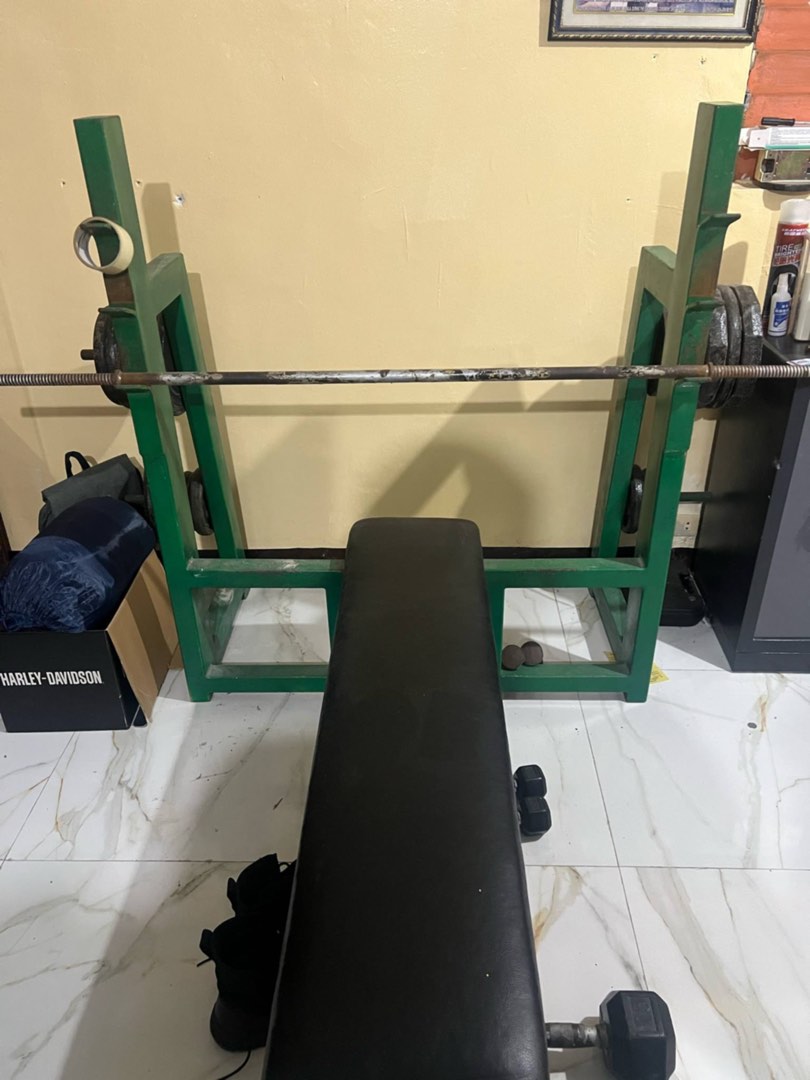 Bench press equipment set, Sports Equipment, Exercise & Fitness, Cardio ...