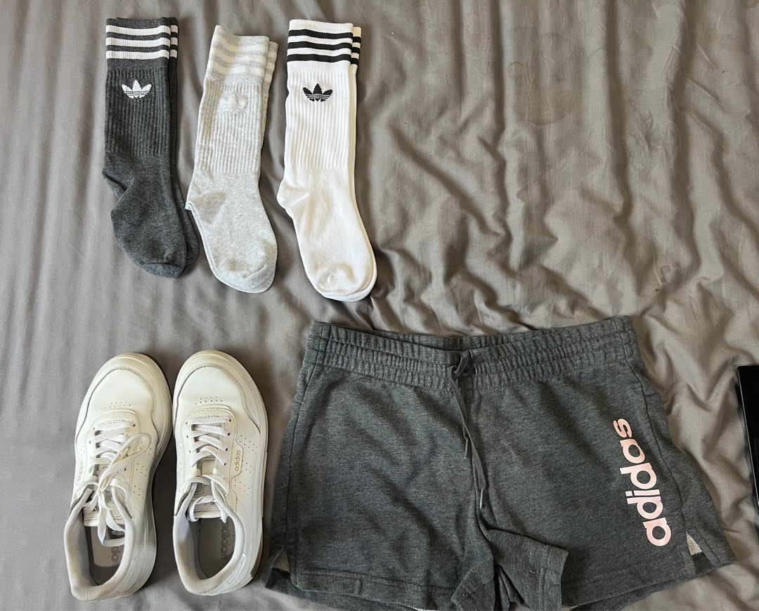 Bundle: Adidas Courtphase Shoes, Shorts, and Socks, Women's Fashion ...