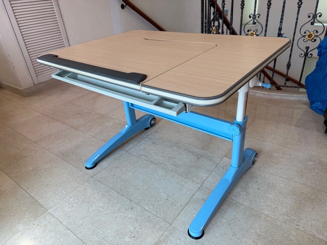 Child study table (adjustable height, tilt function), Furniture & Home ...