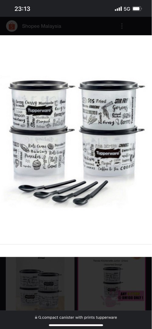 Compact Canister Tupperware, Furniture & Home Living, Bathroom ...