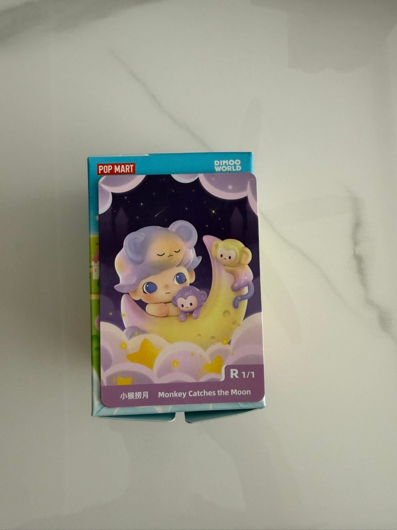 Dimoo monkey catches the moon, Hobbies & Toys, Toys & Games on Carousell