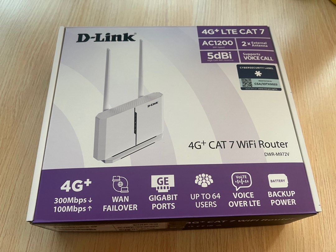 D-Link 4G+ LTE CAT 7 SIM Card Wifi Router - Model : DWR-M972V, Computers & Tech, Parts ...