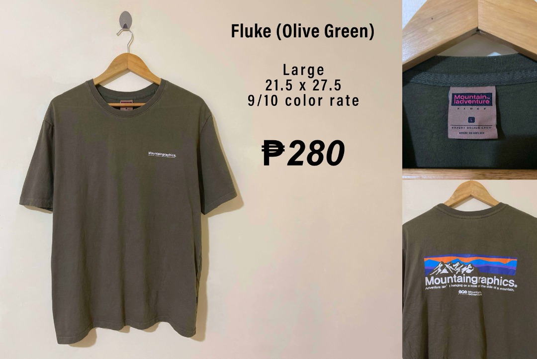 Fluke Olive Green Shirt, Men's Fashion, Tops & Sets, Tshirts & Polo ...