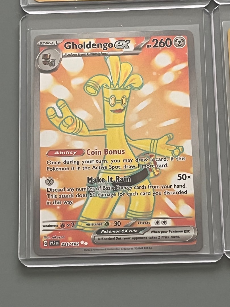 Gholdengo PAR full art ex Pokemon Tcg card paradox rift, Hobbies & Toys ...