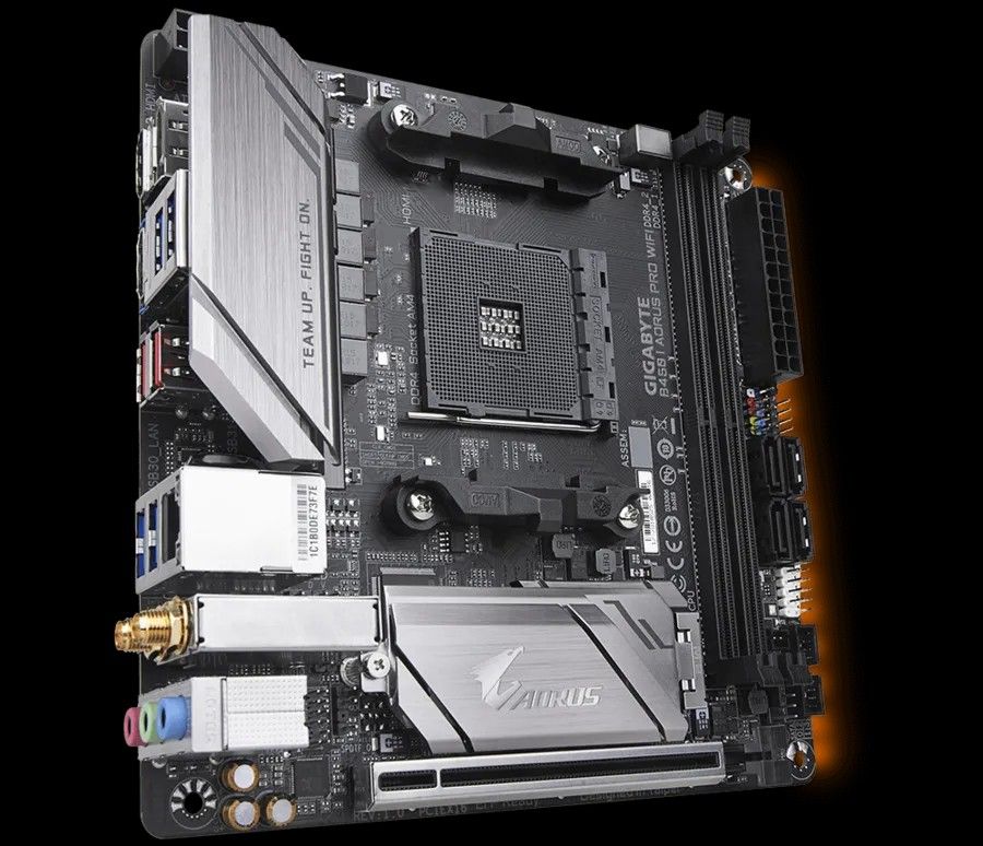 Gigabyte B450i AORUS PRO WIFI with AMD Ryzen 7 5800X3D Gskill Royal ...