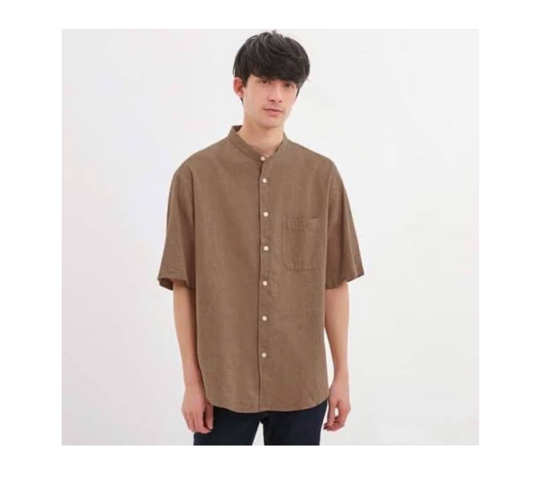 GU by Uniqlo men linen blend too, Men's Fashion, Tops & Sets, Tshirts ...