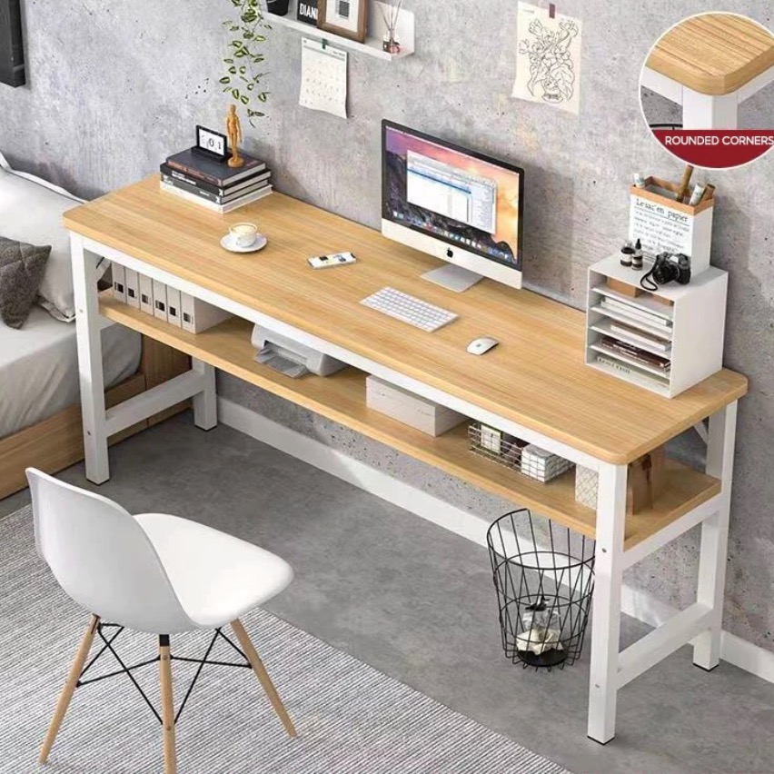 Home Office Table | Compact Study Desk | Two Tier Workstation | Bedroom ...