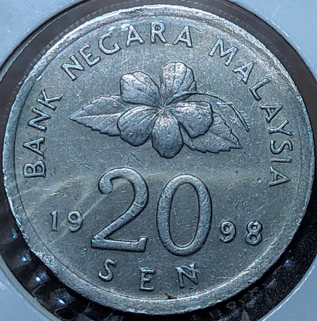 Malaysia 20sen 1998 Finned rim error, Hobbies & Toys, Collectibles ...