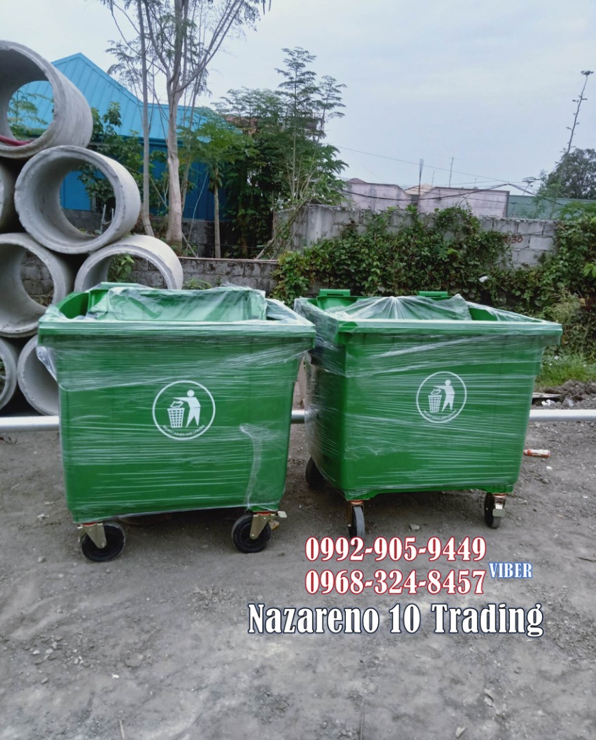 mobile trash bin 1100 liters, Furniture & Home Living, Cleaning ...