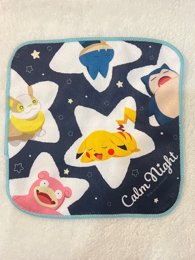 Nintendo Pokemon Pikachu Calm Night Handkerchief, Men's Fashion ...