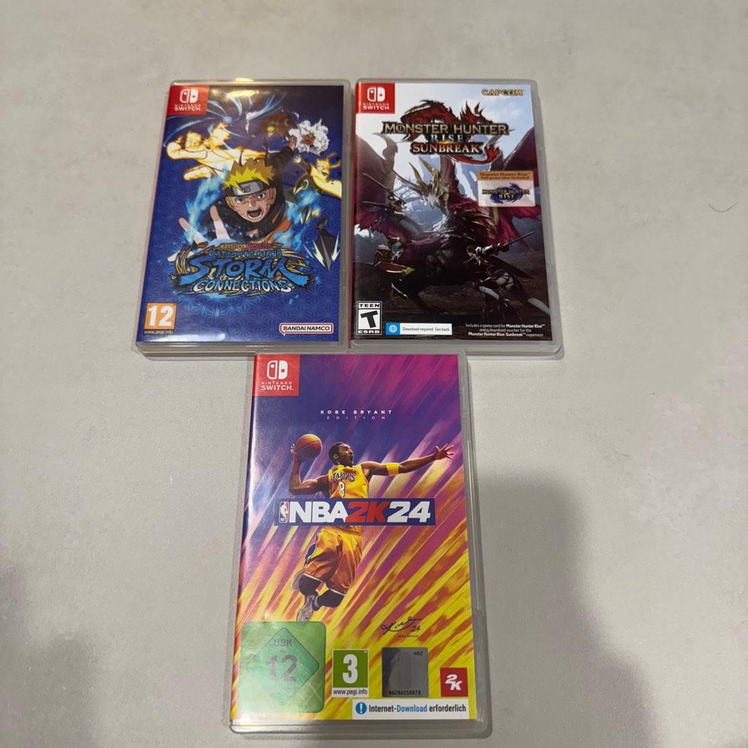 Nintendo Switch Game KOBE BRYANT EDITION NBA2K24 MONSTER HUNTER RISE ...