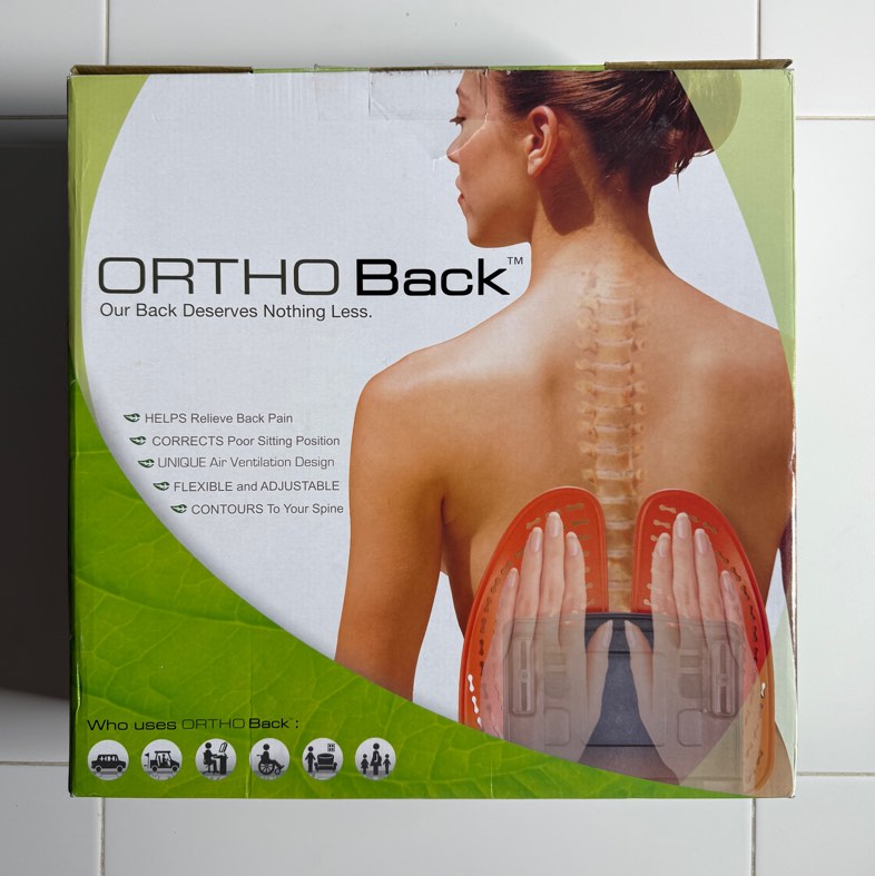 Original Orthoback Back Support Lumbar Support with Patent, Health & Nutrition, Medical Supplies ...