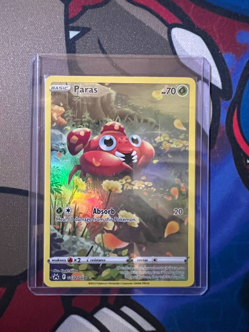 Paras #GG32 Pokemon Crown Zenith, Hobbies & Toys, Toys & Games on Carousell
