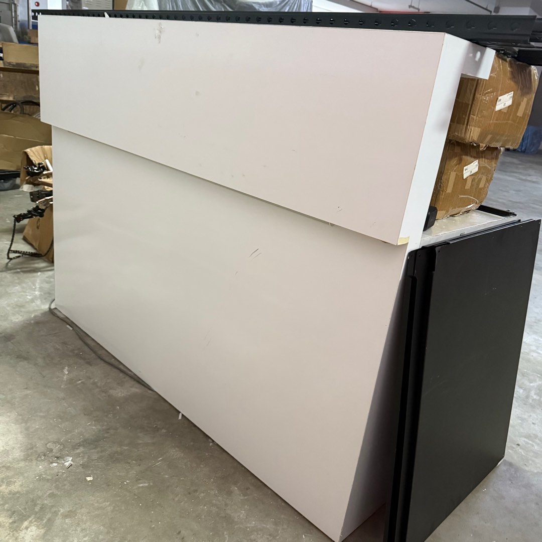 Reception Table Front Desk White Receptionist Desk, Furniture & Home ...
