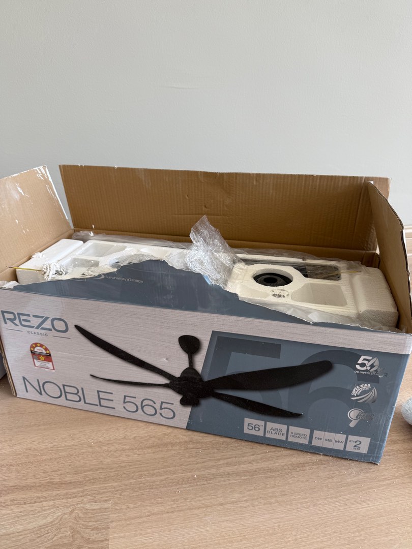 Rezo noble 565 fan 56 inch dark wood, Furniture & Home Living, Lighting ...