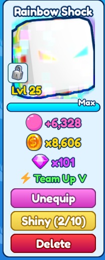 Roblox BGSI Bubble Gum Simulator Infinity Rainbow Shock, Video Gaming ...