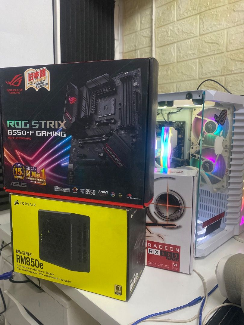 Rog strix b550 f gaming, ryzen 5 5600x 32gb ram 8gb graphic card, Computers & Tech, Desktops on ...