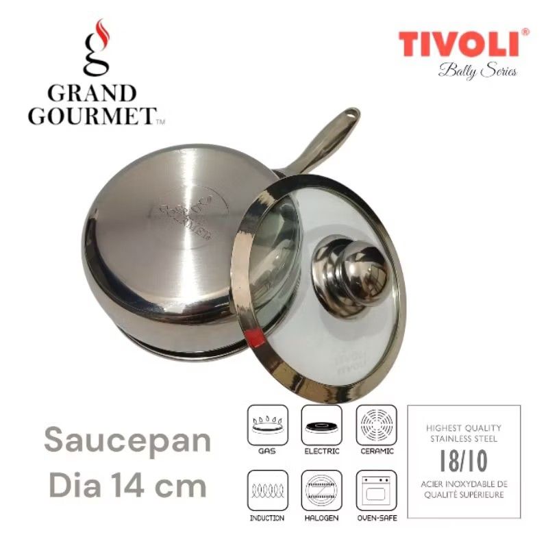 Sauce Pan Bally 14cm Panci Susu Stainless Steel Grand Gourmet Premium ...