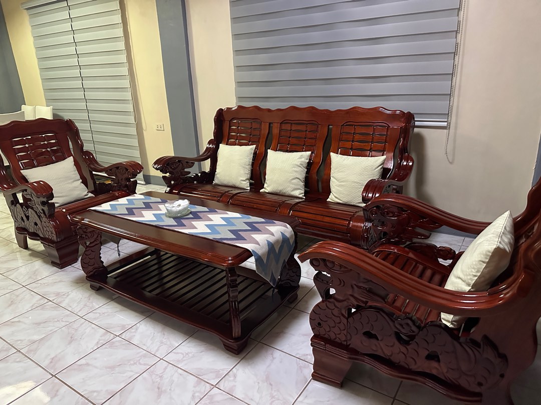 Sectional sala set condo pullout, Furniture & Home Living, Furniture ...