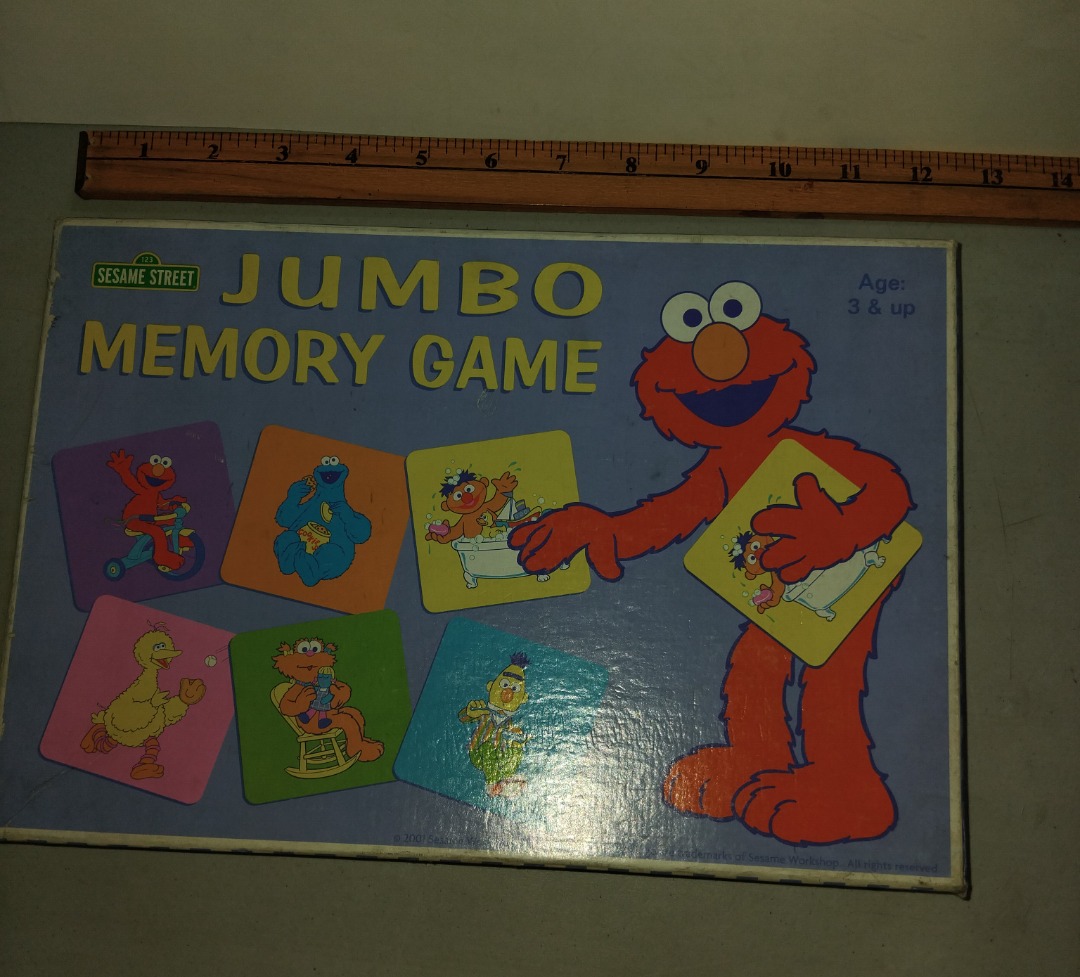 Sesame Stree Jumbo Memory Game - JoyToy - vintage, Hobbies & Toys, Toys ...