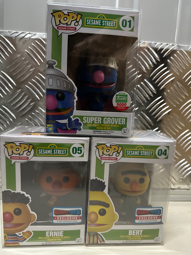 Sesame Street Flock Set (Super Grover, Bert & Ernie) Funko Asia ...