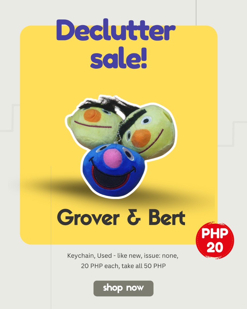 Sesame street Grover & Bert, Hobbies & Toys, Toys & Games on Carousell