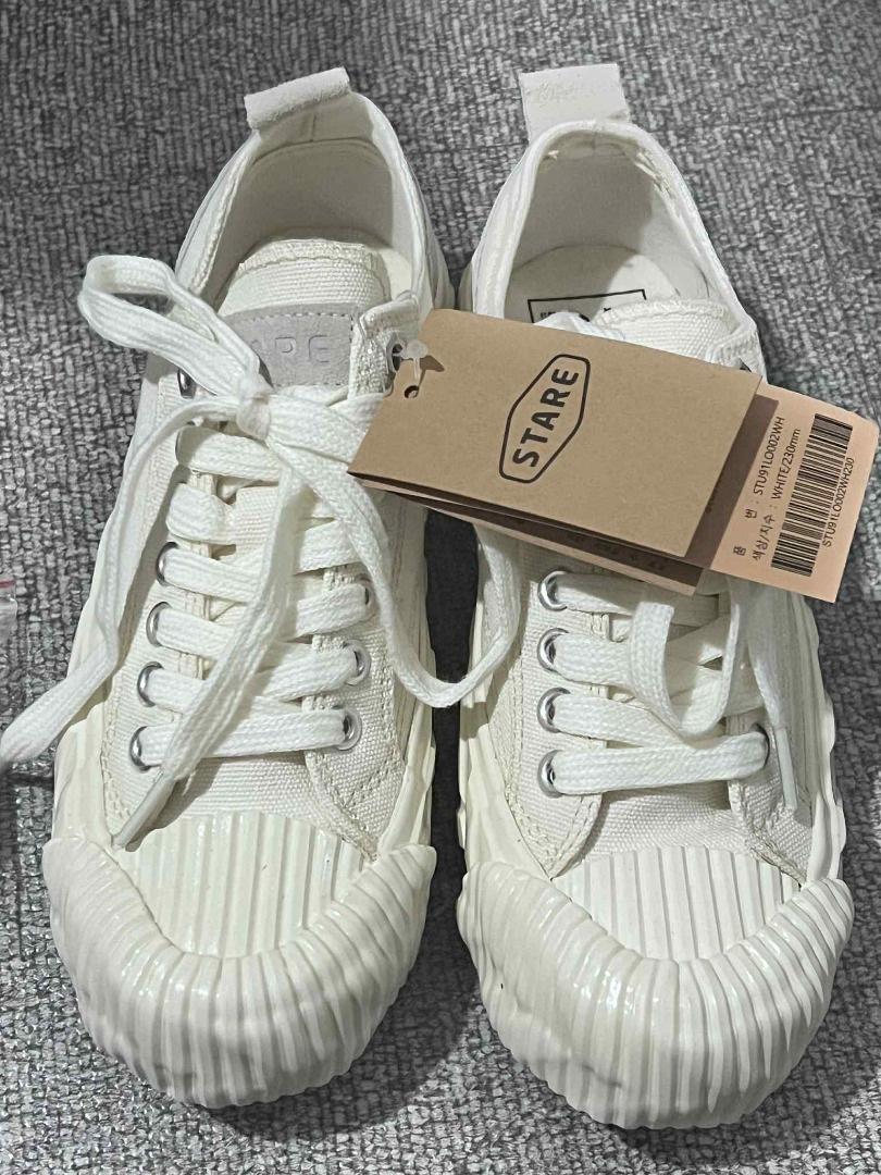 Stare Shoes (Korea) White Sneakers, Women's Fashion, Footwear, Sneakers ...