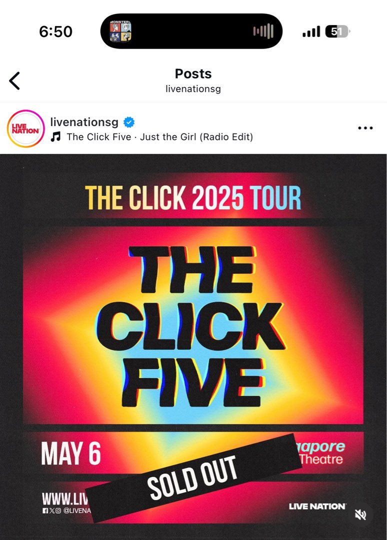 The Click 5 in Singapore, Tickets & Vouchers, Event Tickets on Carousell