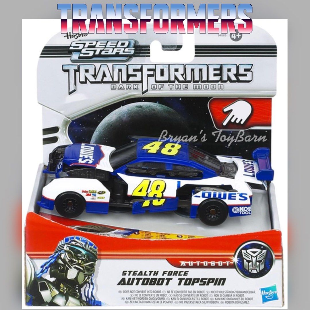 Transformers Topspin Speed Stars Stealth Force Vehicles from Dark of ...
