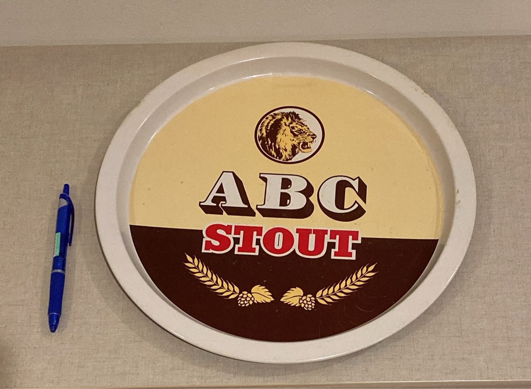 Vintage Singapore ABC stout advertising tray sign, Hobbies & Toys ...
