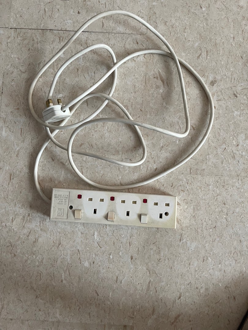 3 meters 4 gang Extension Cord, TV & Home Appliances, Other Home ...