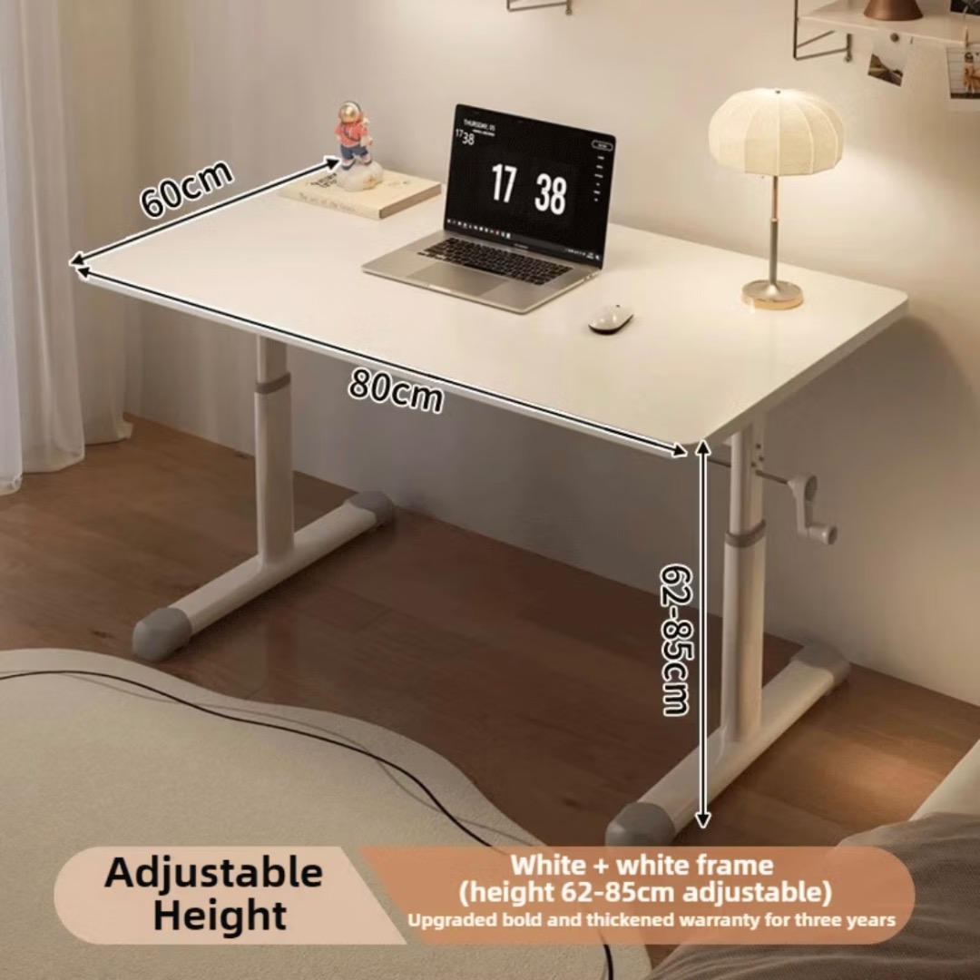 Adjustable Height Desk | Crank Handle Study Table | Sit Stand Laptop ...