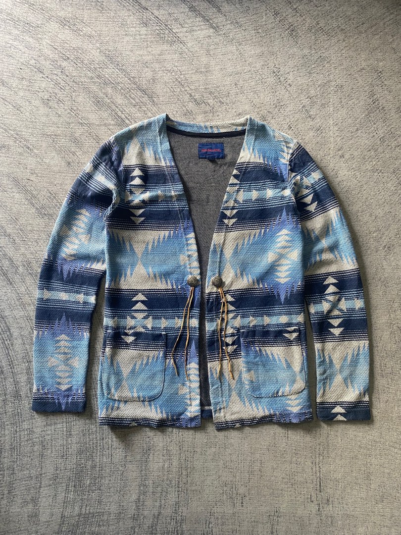 Anti Balistic Japan Aztec Native Navajo Geo Pattern Cardigan, Men's ...